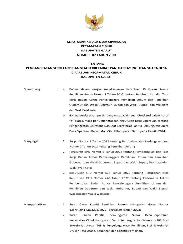 SK Sekretariat PPS | PDF