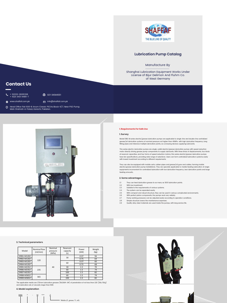 Lubrication Pump Catalogue PDF | PDF | Pump | Piston