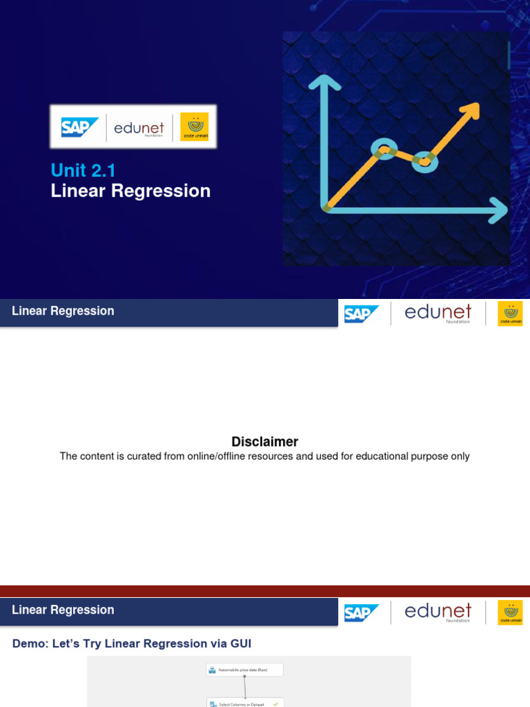 1694600692-Unit2.1 Linear Regression CU 2.0 | PDF | Teaching Methods & Materials