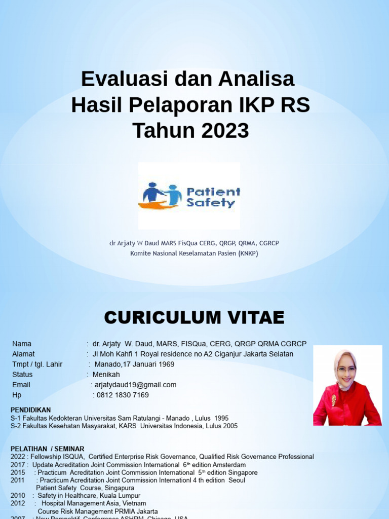 Evaluasi Pelaporan IKP RS 2023 | PDF | Causes Of Death | Medicine