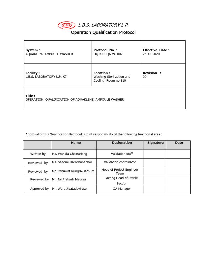 OQ AquaKlenz Ampoule Washer .Doc Update | PDF | Verification And Validation | Mechanical Engineering