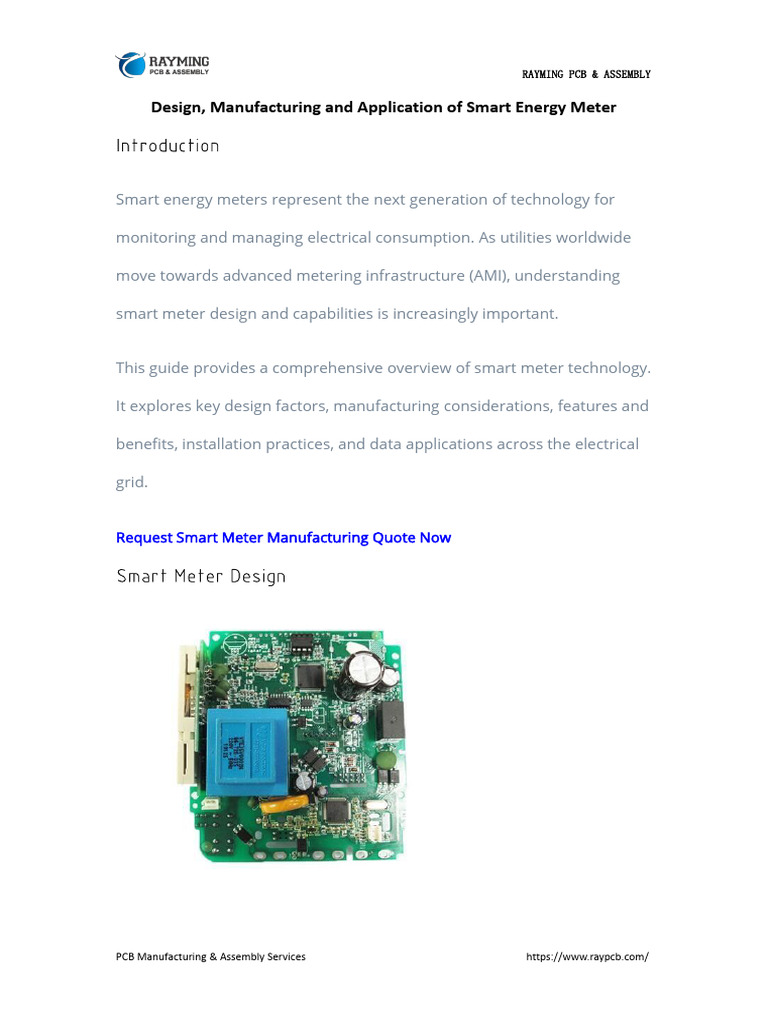 Smart Energy Meter Design Overview | PDF | Computers