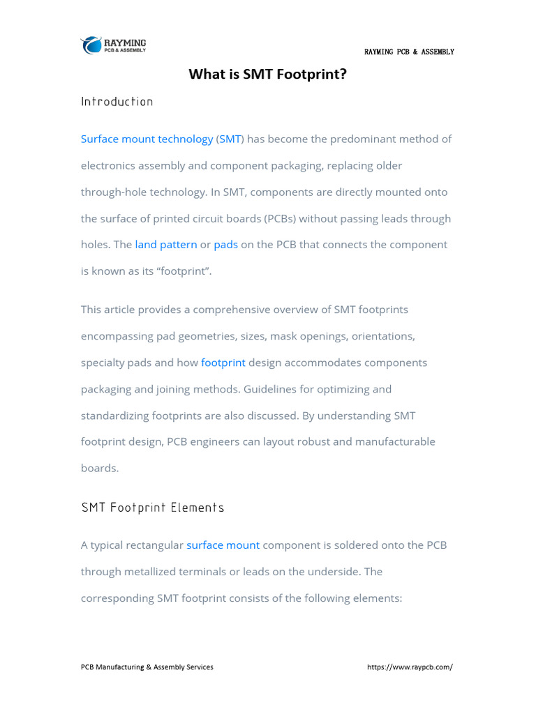 What Is SMT Footprint | PDF