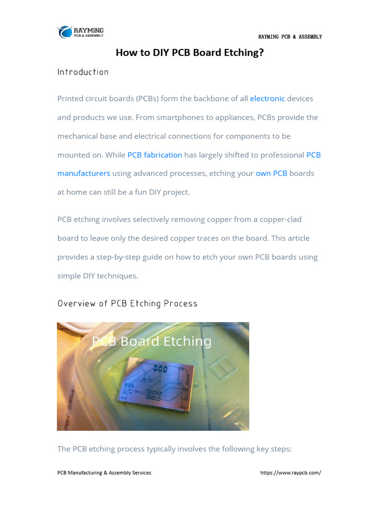 How To DIY PCB Board Etching | PDF