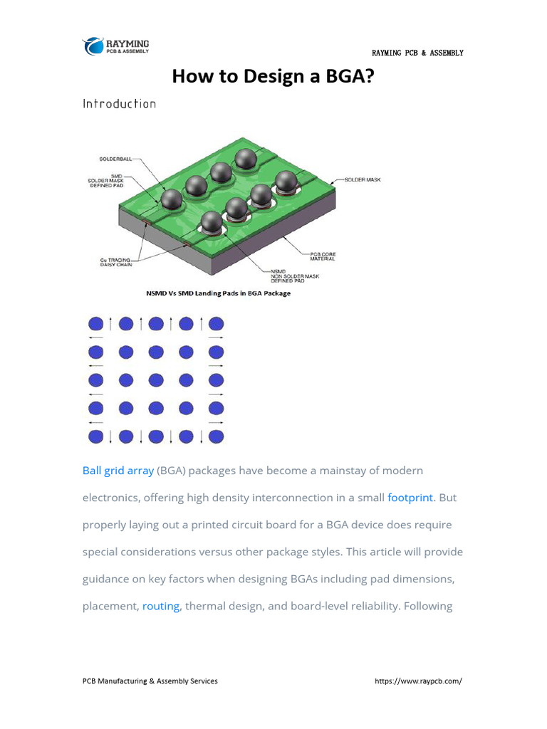 How To Design A BGA | PDF | Printed Circuit Board | Electricity