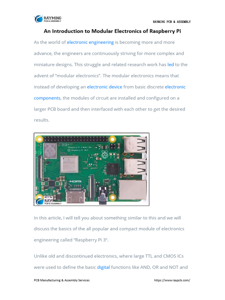 An Introduction To Modular Electronics of Raspberry Pi | Download Free PDF | Raspberry Pi ...