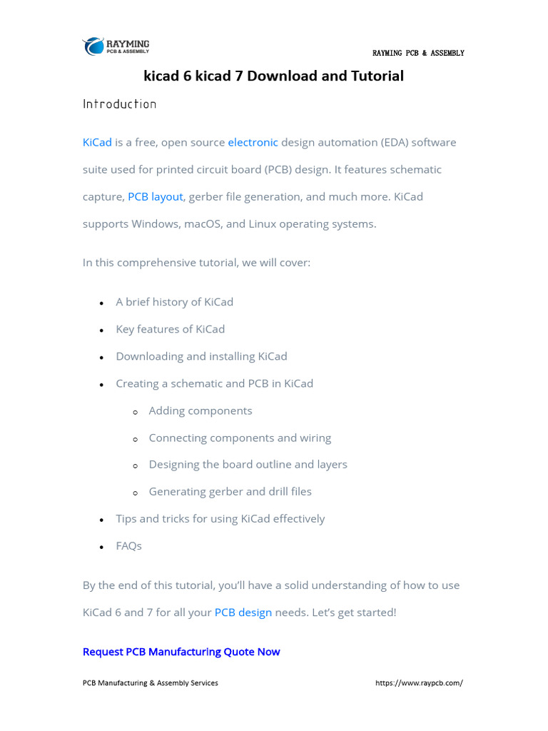 Kicad 6 Kicad 7 Download and Tutorial | PDF | Installation (Computer Programs) | Computer Science