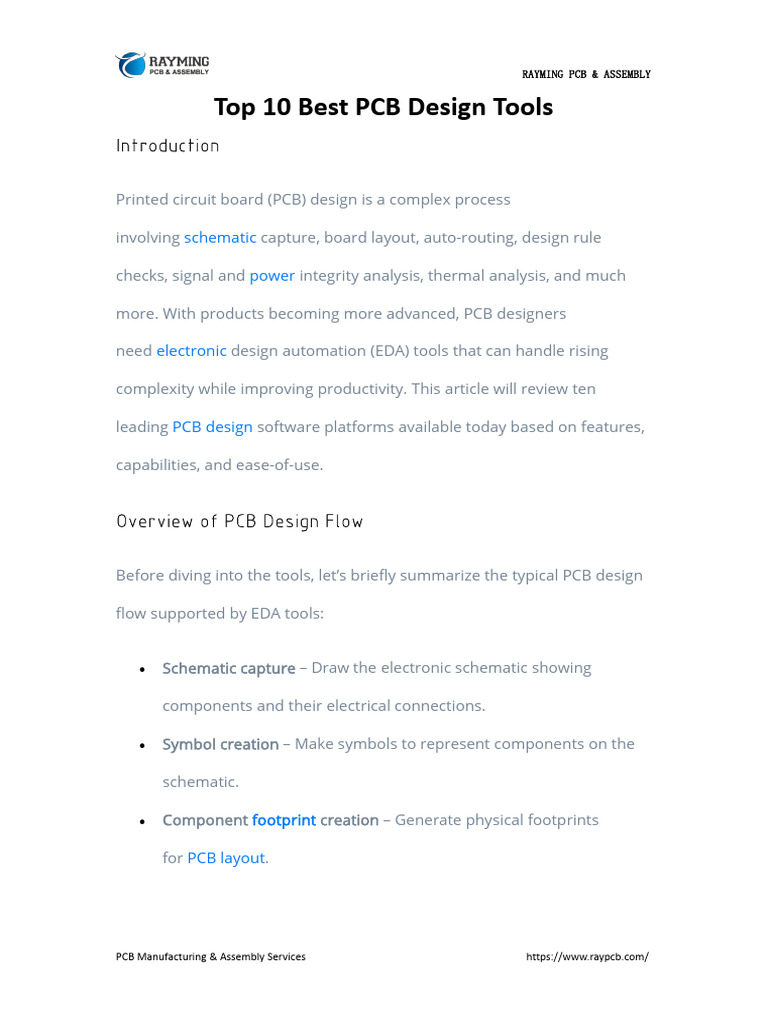 Top 10 Best PCB Design Tools | PDF | Printed Circuit Board | Automation