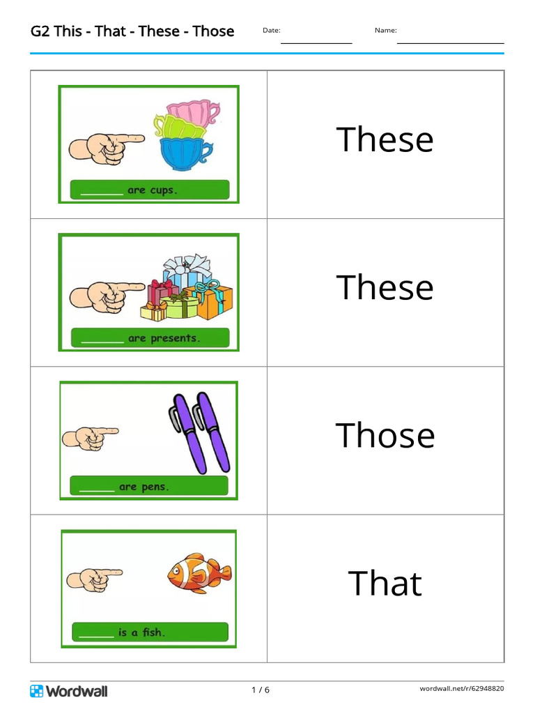 g2-this-that-these-those-flash-cards | PDF