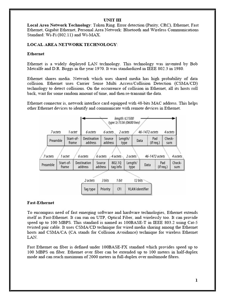 CN Unit-Iii | Download Free PDF | Ethernet | Wi Max