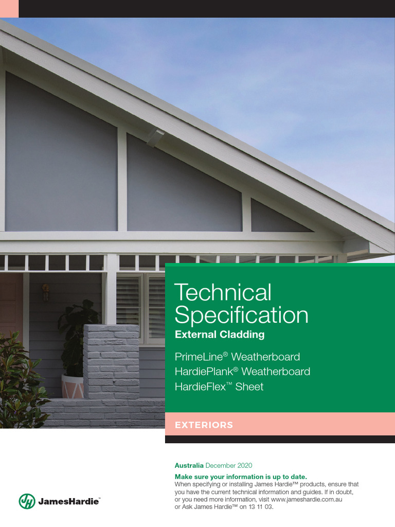 Technical Specifications HardieFlex Sheets | PDF | Framing ...