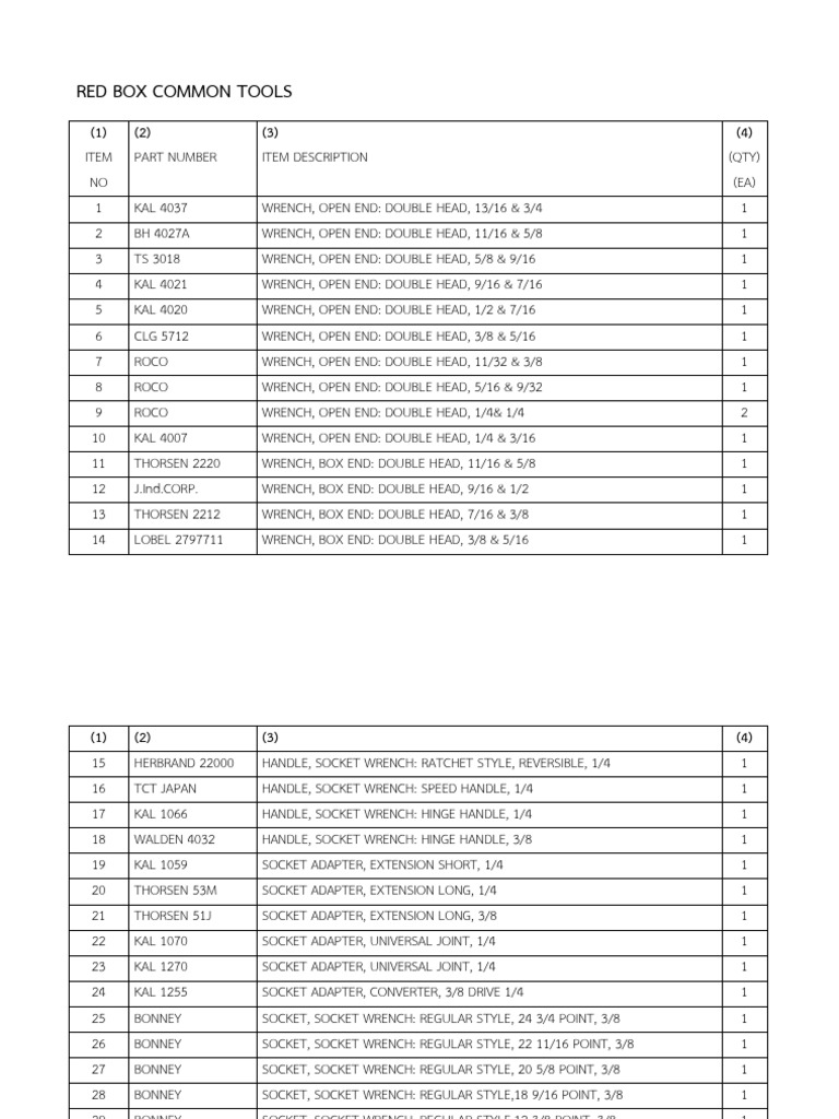 Enging-red Box Common Tools | PDF | Metalworking | Machines