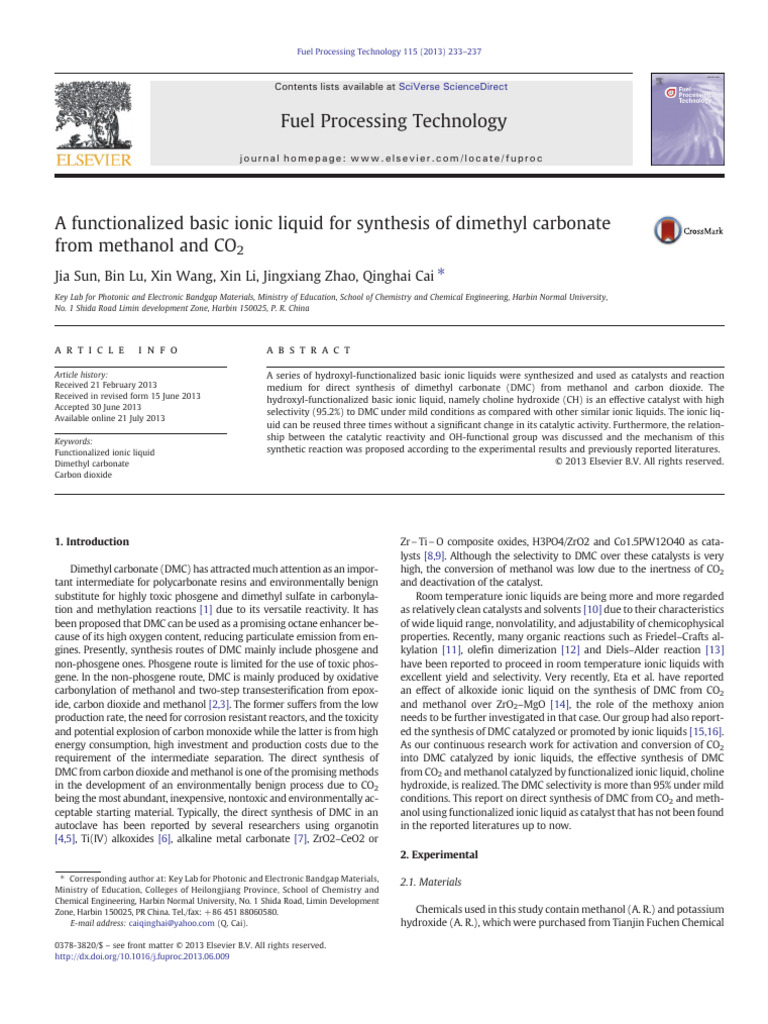 DMC Direct Synthesis 3 | PDF | Catalysis | Chemical Reactions