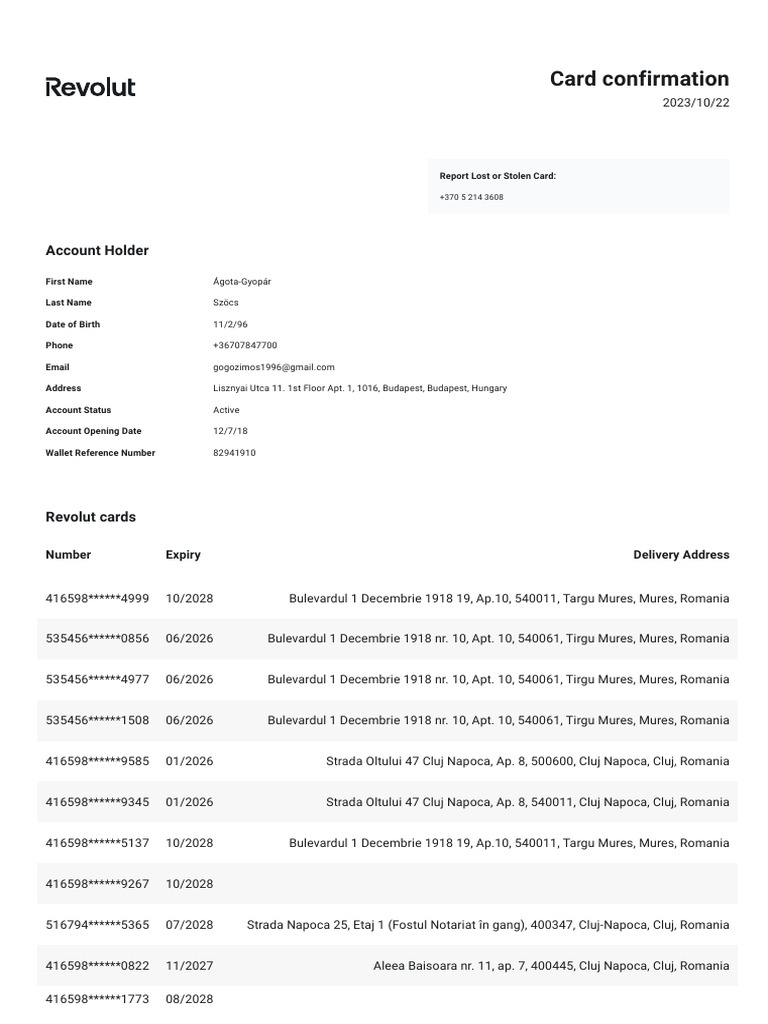 Card Confirmation | PDF | Private Sector | Money