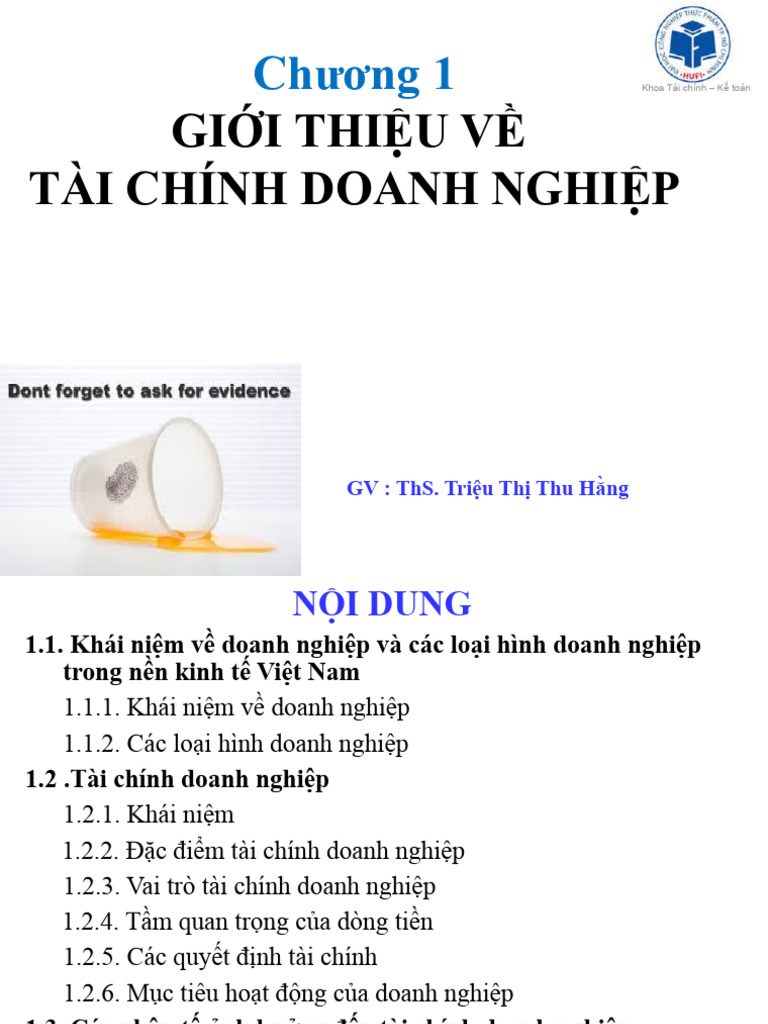 Chuong 1 - Gioi Thieu Ve TCDN | PDF