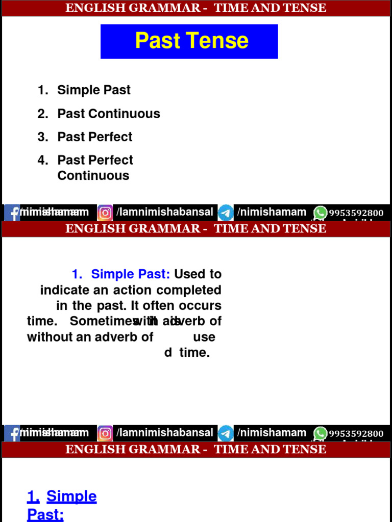 50 Hour Foundation Course Complete English Tenses Class 2 1 | PDF ...
