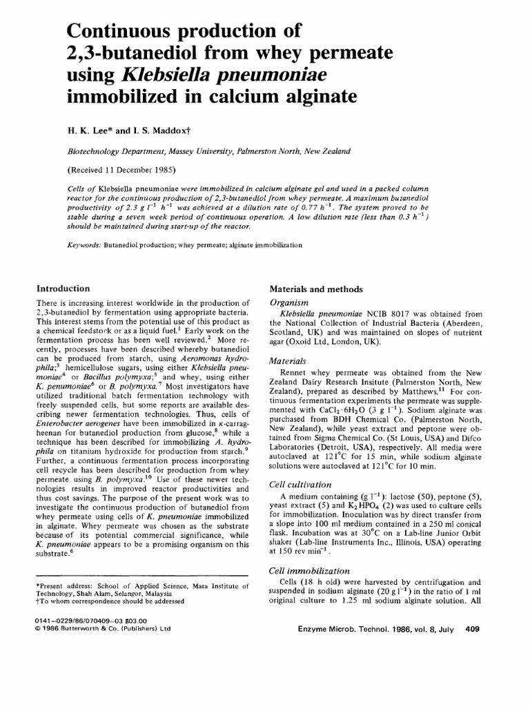 Continuous Production of 2 3 Butanediol | PDF | Gas Chromatography | Chemistry