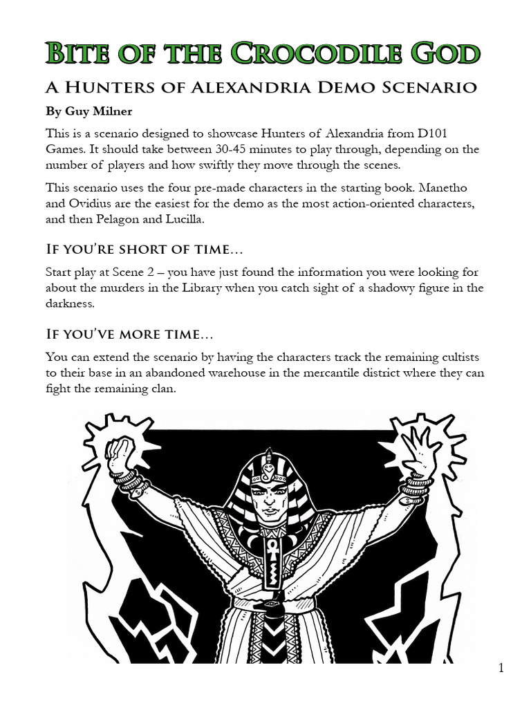 Bite of The Crocodile God v3 | PDF | Role Playing Games