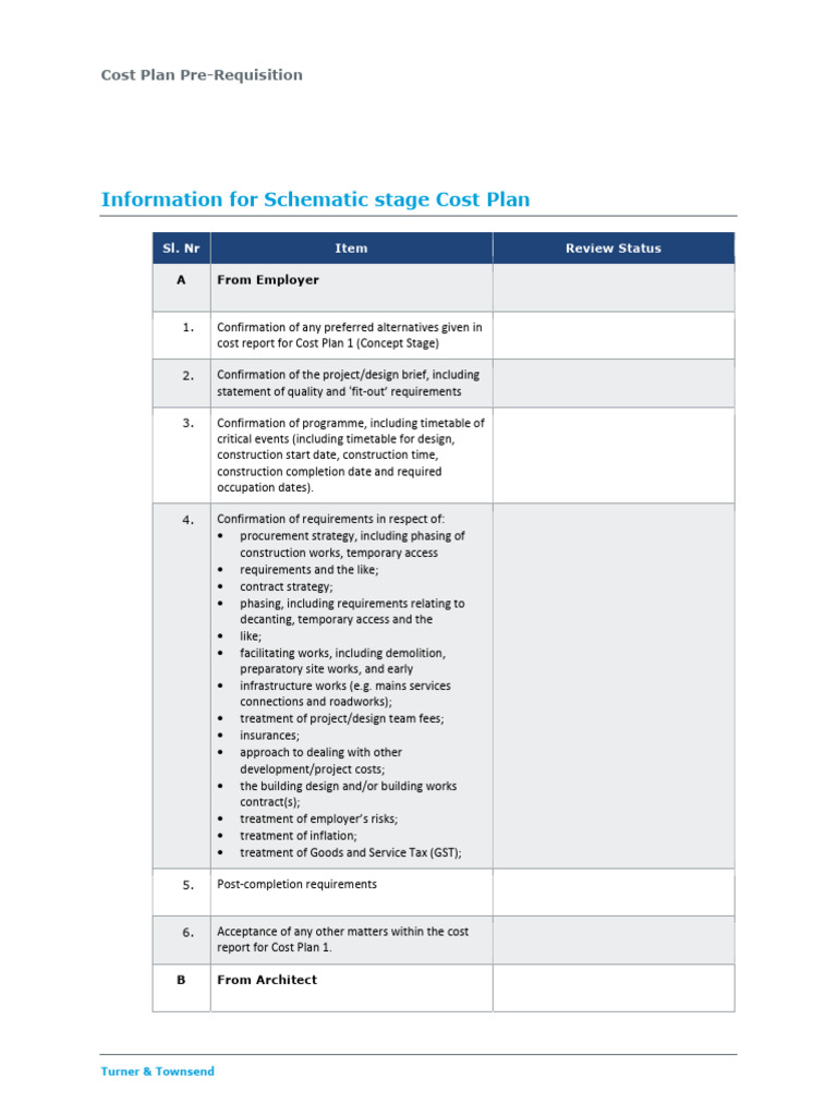 Information For Schematic Stage Cost Plan | PDF | Deep Foundation ...