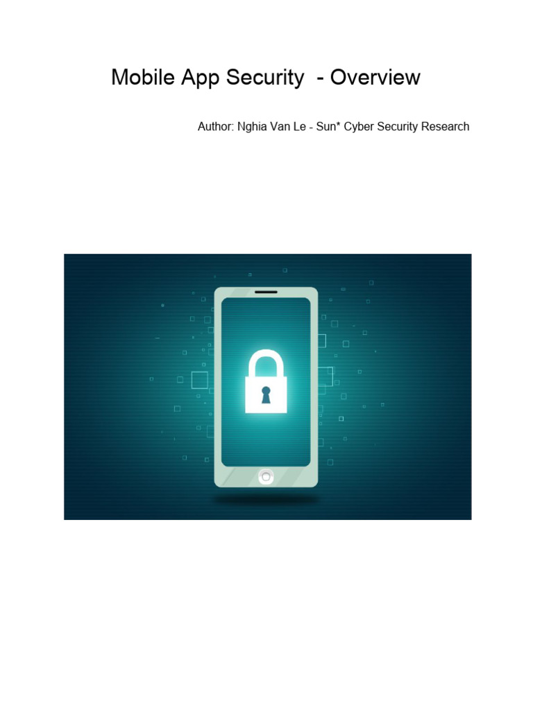 Mobile App Security Overview Paper Pdf Security Computer Security