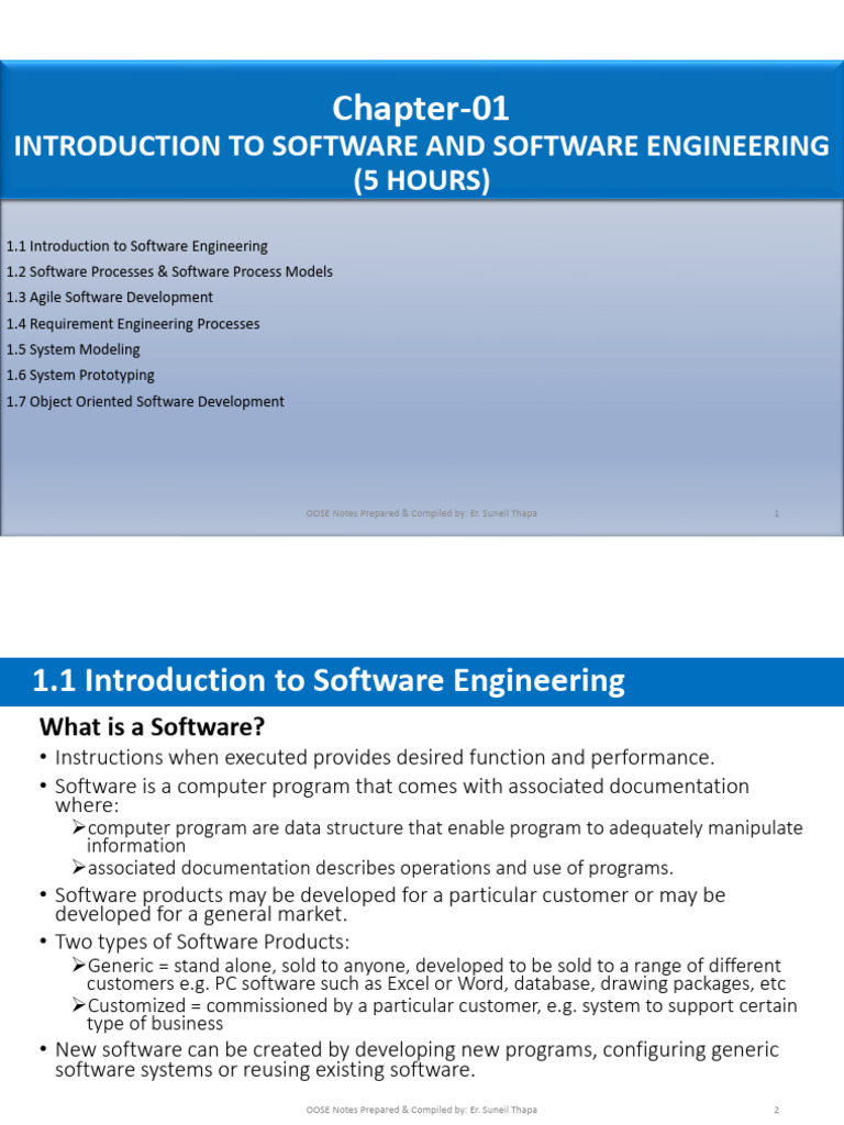 Update20I20OOSE Ch1 PDF | PDF | Software Testing | Software Development ...