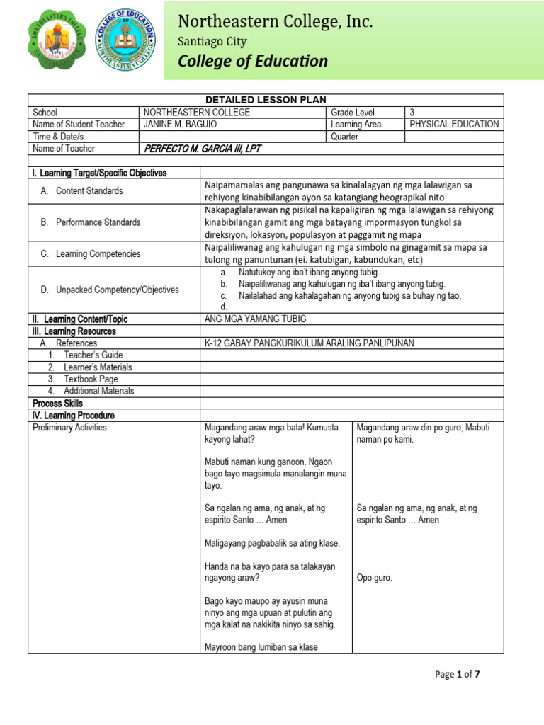 Socstud Detailed Lesson Plan | PDF