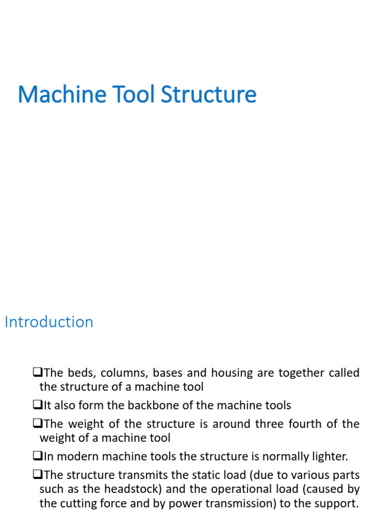 02 Machine Tool Structure | PDF