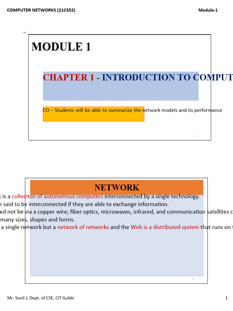 CN Mod1 Ppt-Final | Download Free PDF | Internet Protocols | Internet Protocol Suite