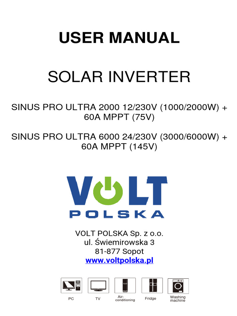EN - Instrukcja - Inwerter-solarny-SINUS-PRO-ULTRA-2000-6000 2 | PDF ...