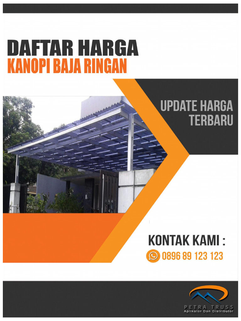 Harga Pasang Kanopi Baja Ringan | PDF