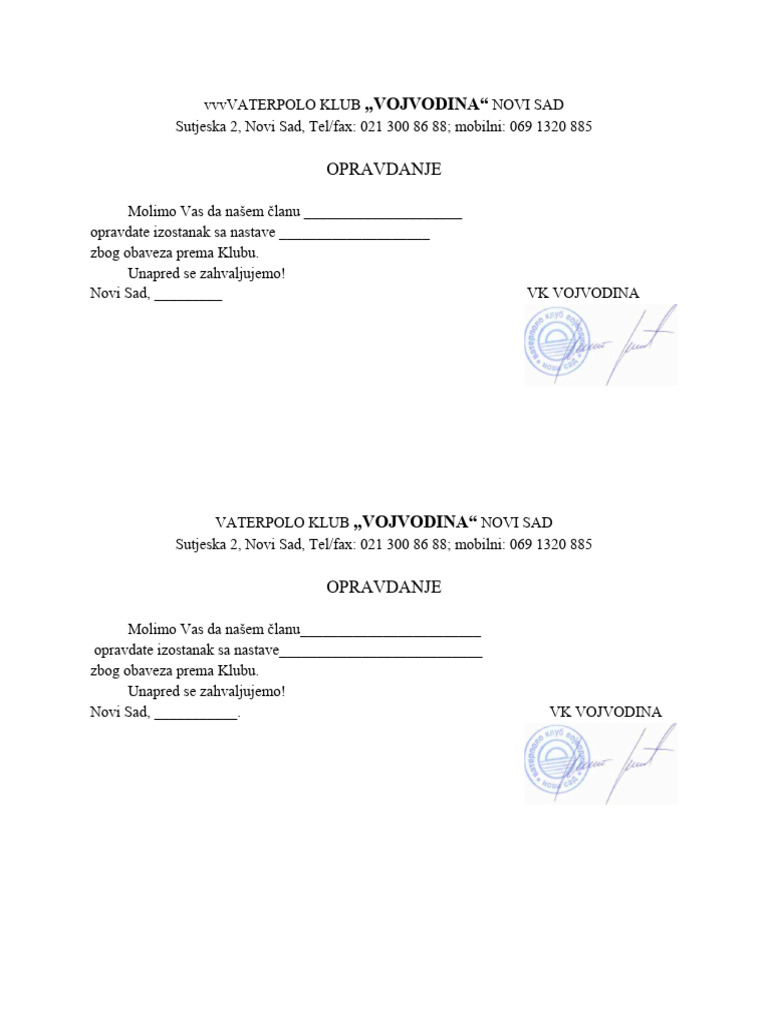 Opravdanje: Vojvodina" | PDF