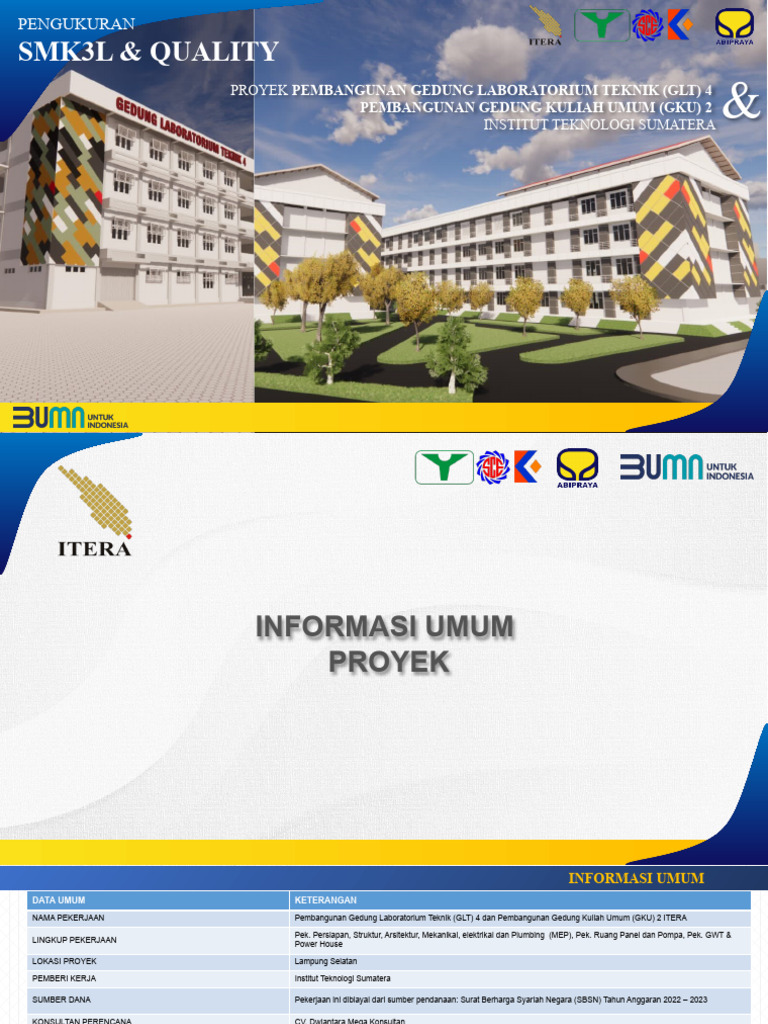Pengukuran SMK3L & Quality ITERA | PDF | Komputer | Teknologi & Rekayasa