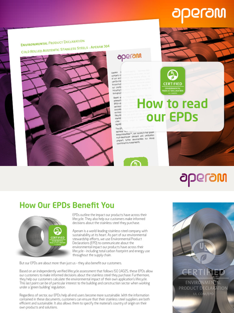 Aperam How to Read Our EPDs | PDF | Life Cycle Assessment | Stainless Steel
