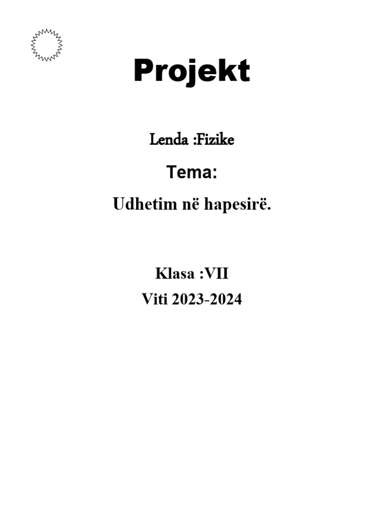 Projekt KL 7 Fizike | PDF