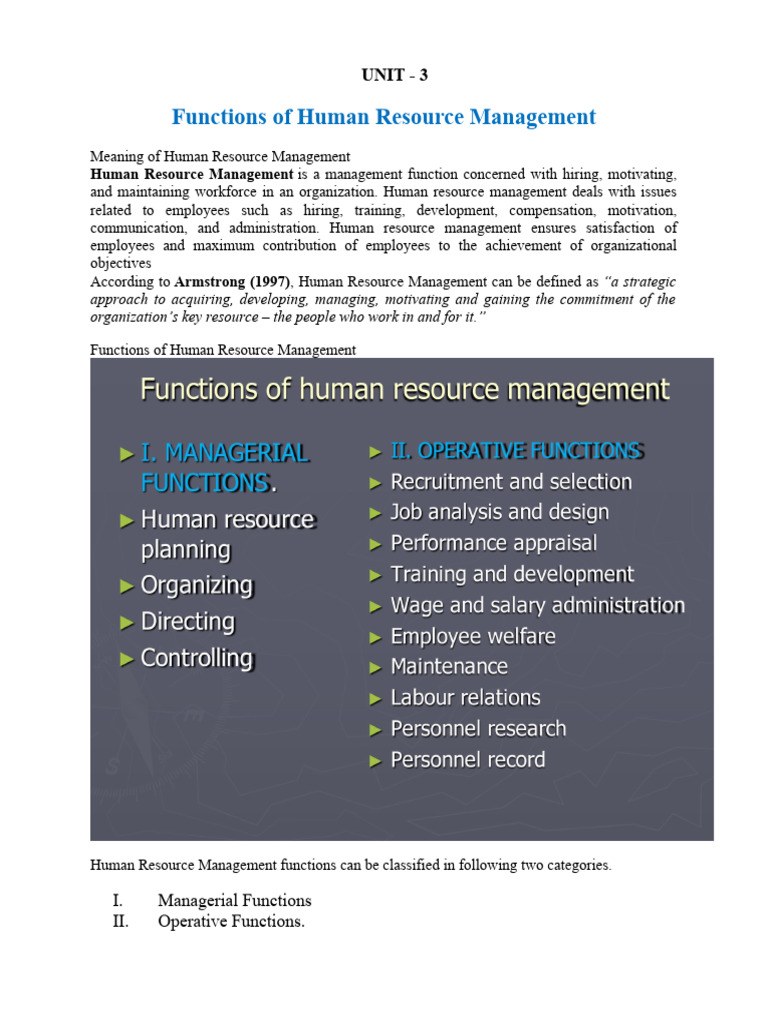 Unit-3 HRM Ms | PDF | Performance Appraisal | Human Resource Management