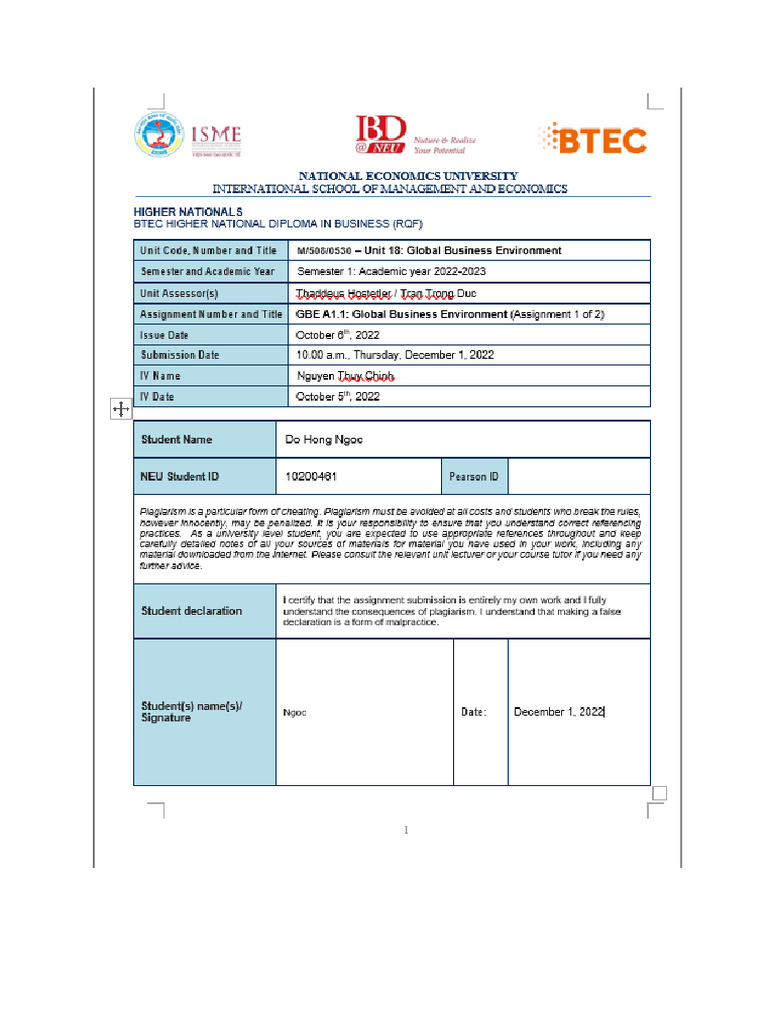 Gbe A1 | PDF | Inflation | Labour Economics
