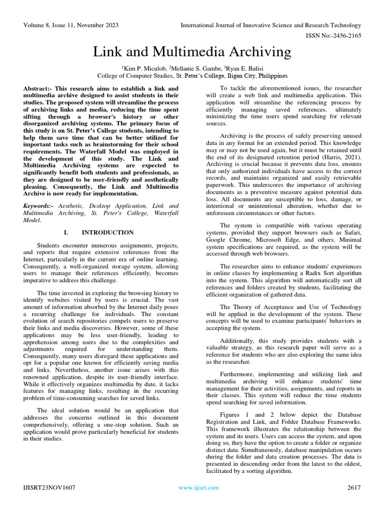 Link and Multimedia Archiving | PDF | Databases | Microsoft Windows