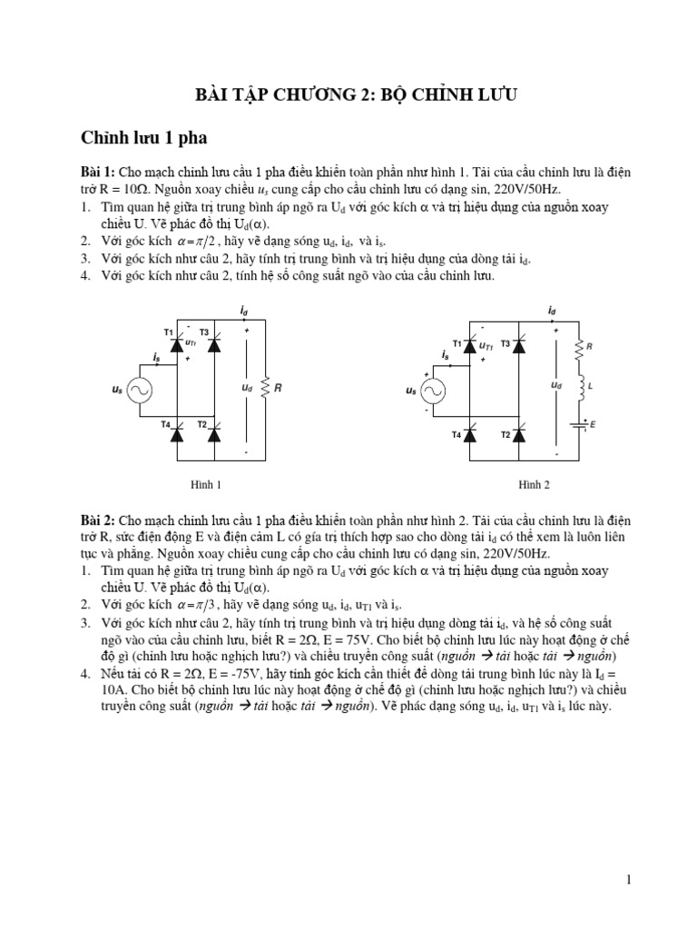 Dien Tu Cong Suat Bai Tap Chuong 2 Csdtcs (Cuuduongthancong - Com) | PDF