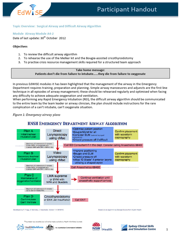 Surgical Airway Management Guide | PDF | Medical Specialties | Medicine
