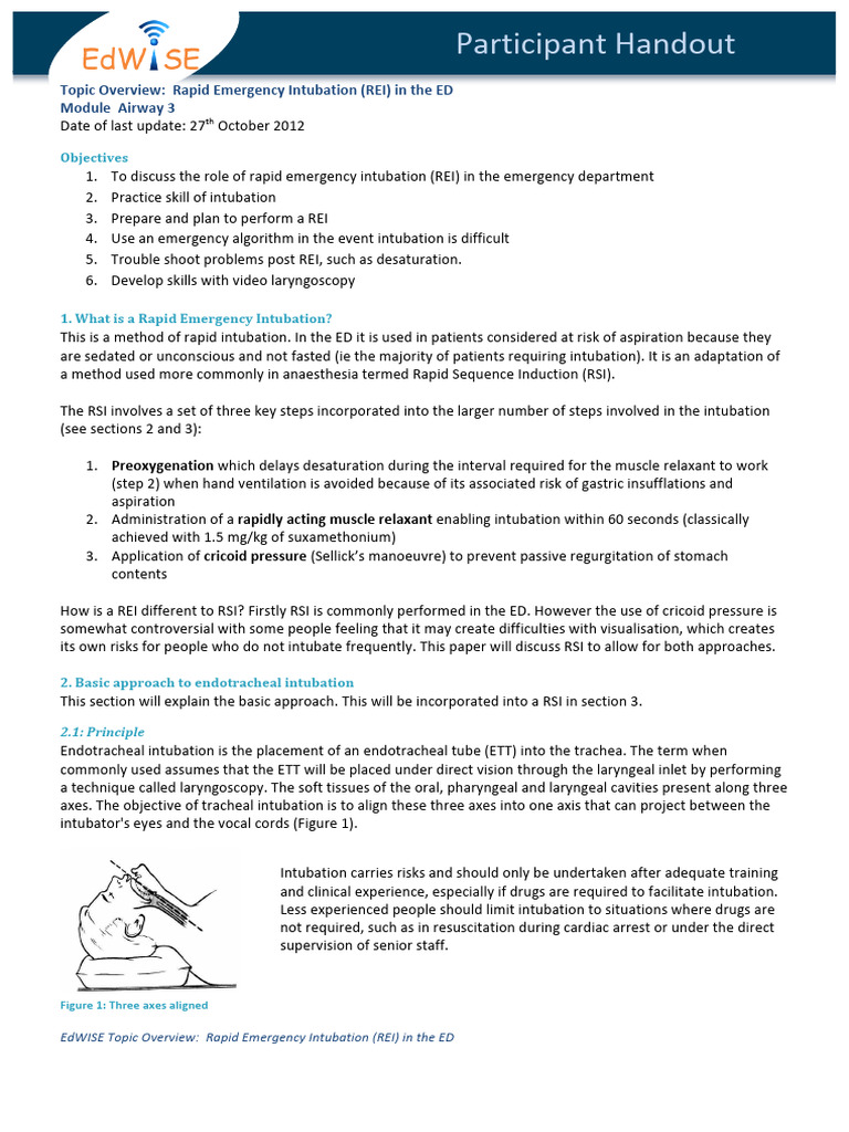 A3 RSI Participant Handout | PDF | Larynx | Respiratory System A3 RSI Participant Handout | PDF | Larynx | Respiratory System