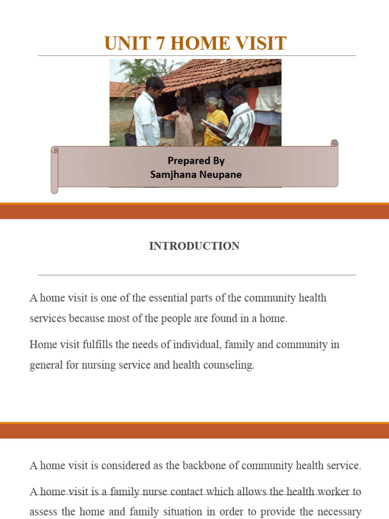 UNIT 7 Home Visit | PDF