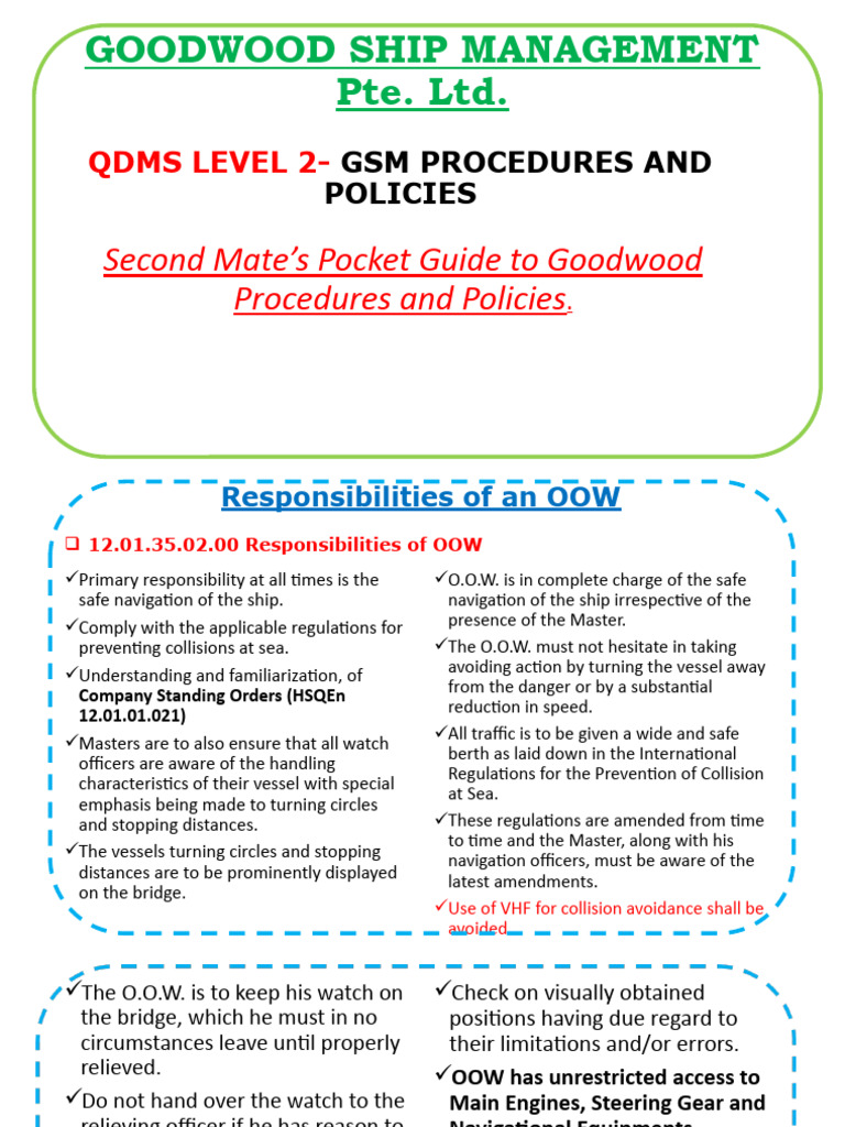 2nd Mate Handbook | PDF