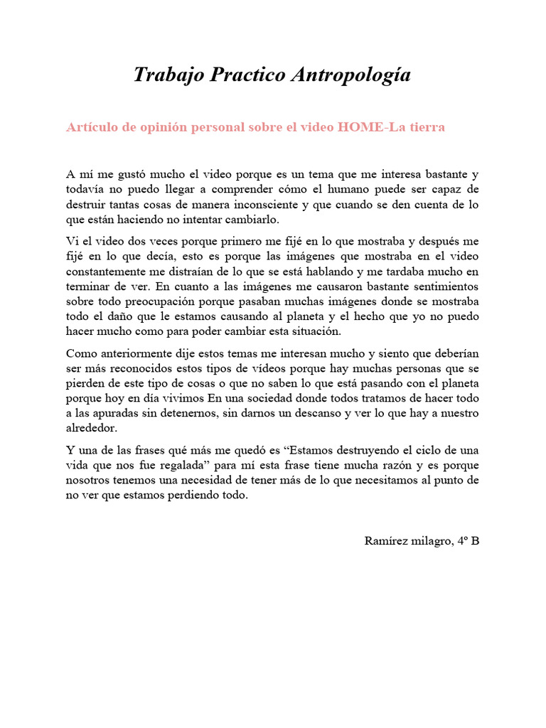Articulo de Opinion Personal | PDF