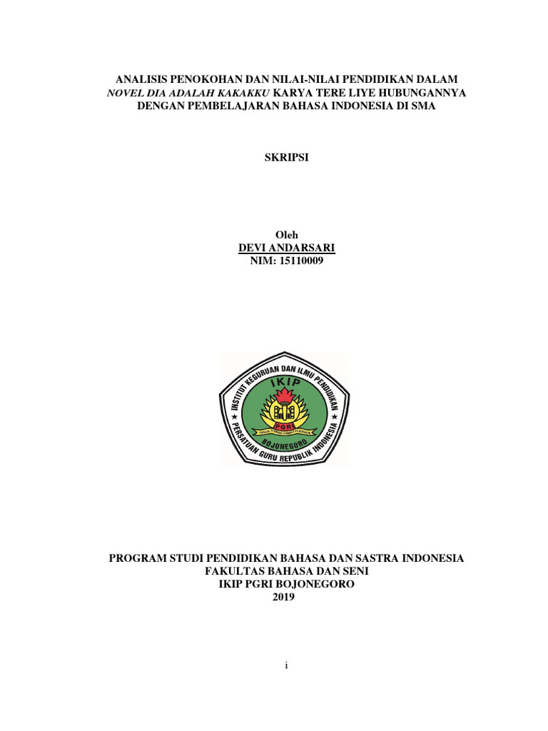 Analisis Penokohan dalam Novel Tere Liye | PDF