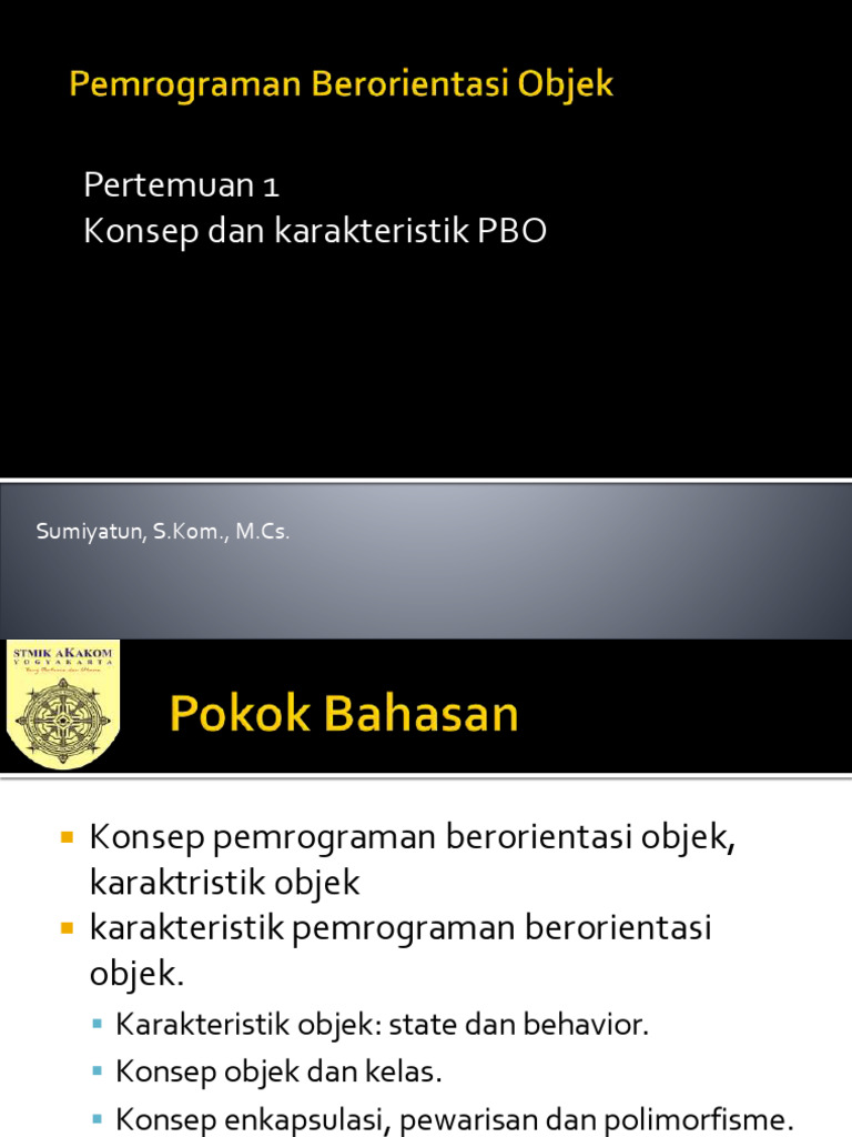 01 PBO (Konsep Dan Karakteristik PBO) | PDF