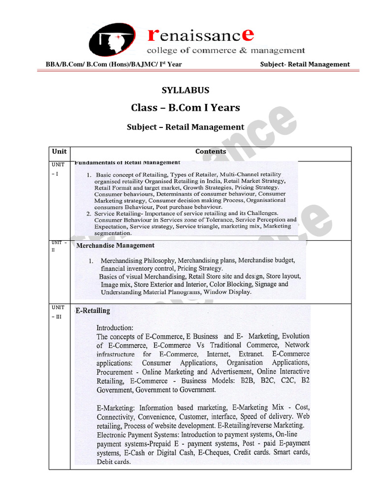 Retail-Management | PDF | Retail | Marketing