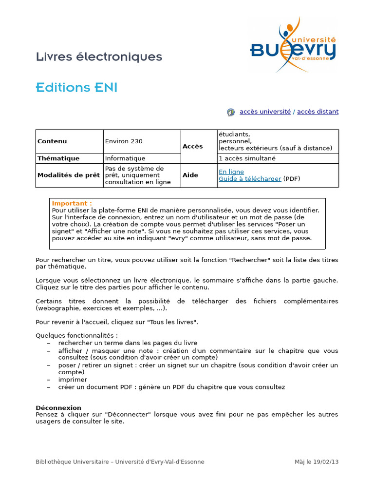 Fiche ENI | PDF