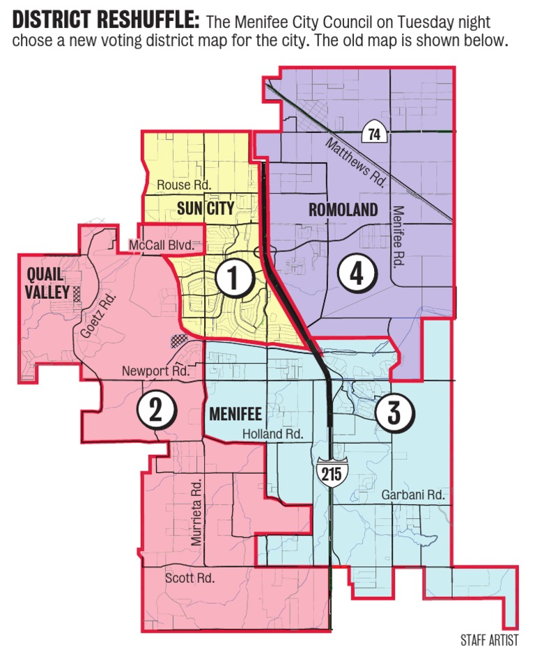 Menifee City Council Voting District Map | PDF