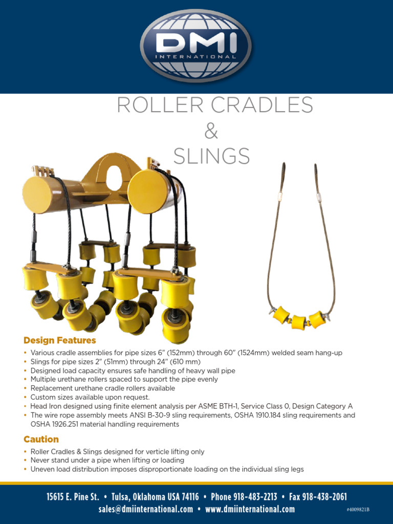 Roller Cradles and Slings | PDF