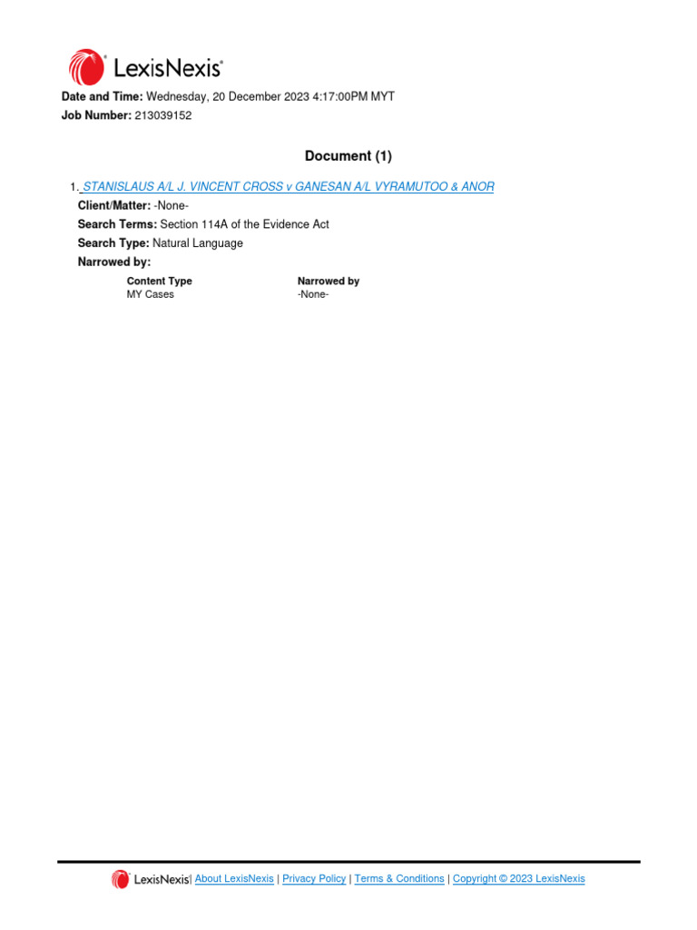 STANISLAUS A - L J. VINCENT CROSS V GANESAN A - L | PDF